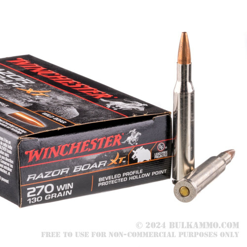 20 Rounds of Bulk .270 Win Ammo by Winchester - 130gr HP