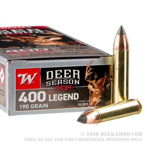20 Rounds of Bulk .400 Legend Ammo by Winchester - 190gr Extreme Point