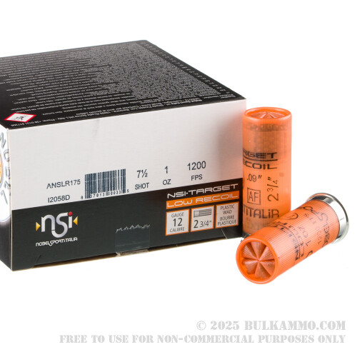250 Rounds of Bulk 12ga Ammo by NobelSport - 1 ounce #7.5 shot