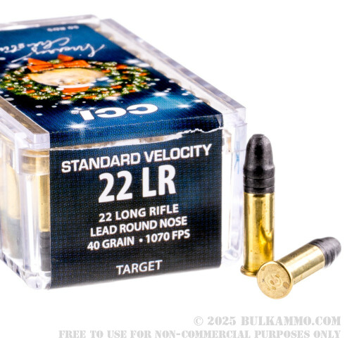 500 Rounds of Bulk .22 LR Ammo by CCI - 40gr LRN