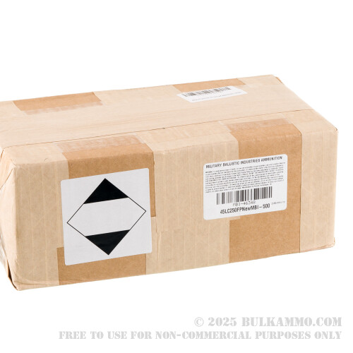500 Rounds of Bulk .45 Long-Colt Ammo by MBI - 250gr RNFP Total Polymer ...
