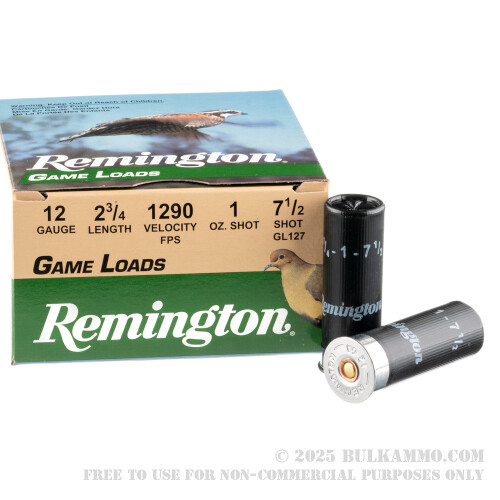 250 Rounds of Bulk 12ga Ammo by Remington - 1 ounce #7 1/2 shot
