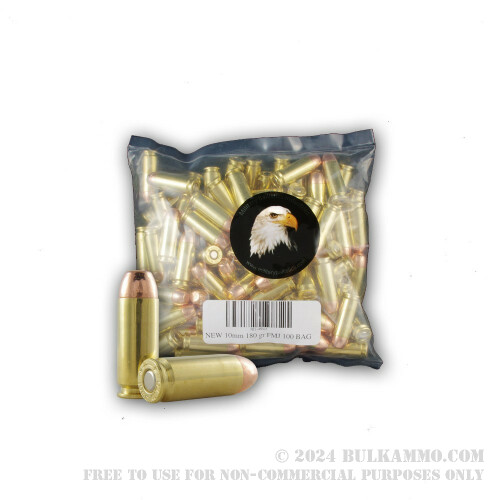 1000 Rounds of Bulk 10mm Ammo by MBI - 180gr FMJ