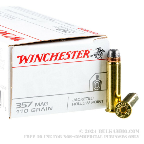 500 Rounds of Bulk .357 Mag Ammo by Winchester - 110gr HP