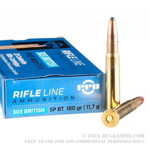 20 Rounds of Bulk .303 British Ammo by Prvi Partizan - 180gr SP