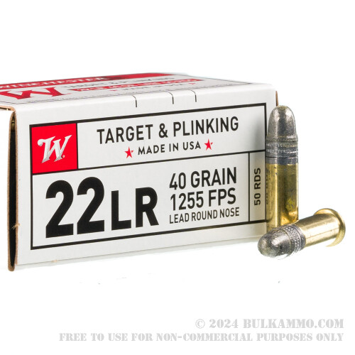 5000 Rounds of Bulk .22 LR Ammo by Winchester - 40gr LRN