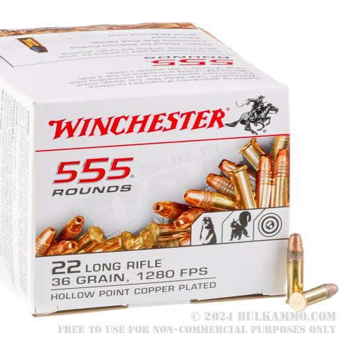 5550 Rounds of Bulk .22 LR Ammo by Winchester - 36gr CPHP