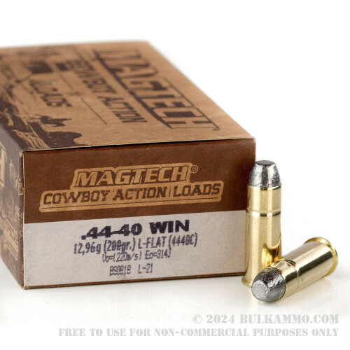 50 Rounds of Bulk .44-40 Win Ammo by Magtech - 200gr LFN
