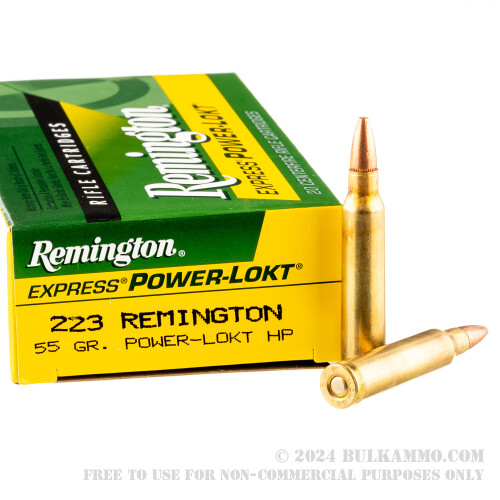 200 Rounds of Bulk .223 Ammo by Remington - 55gr PL-HP