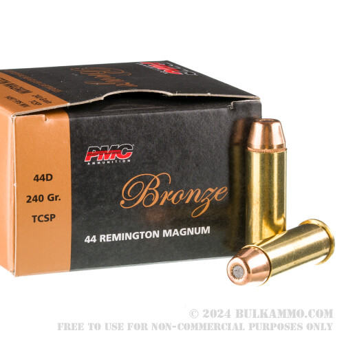 25 Rounds of Bulk .44 Mag Ammo by PMC - 240gr TC-SP