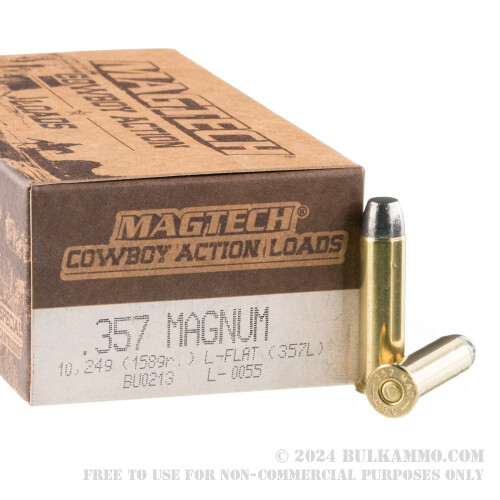 1000 Rounds of Bulk .357 Mag Ammo by Magtech - 158gr LFN